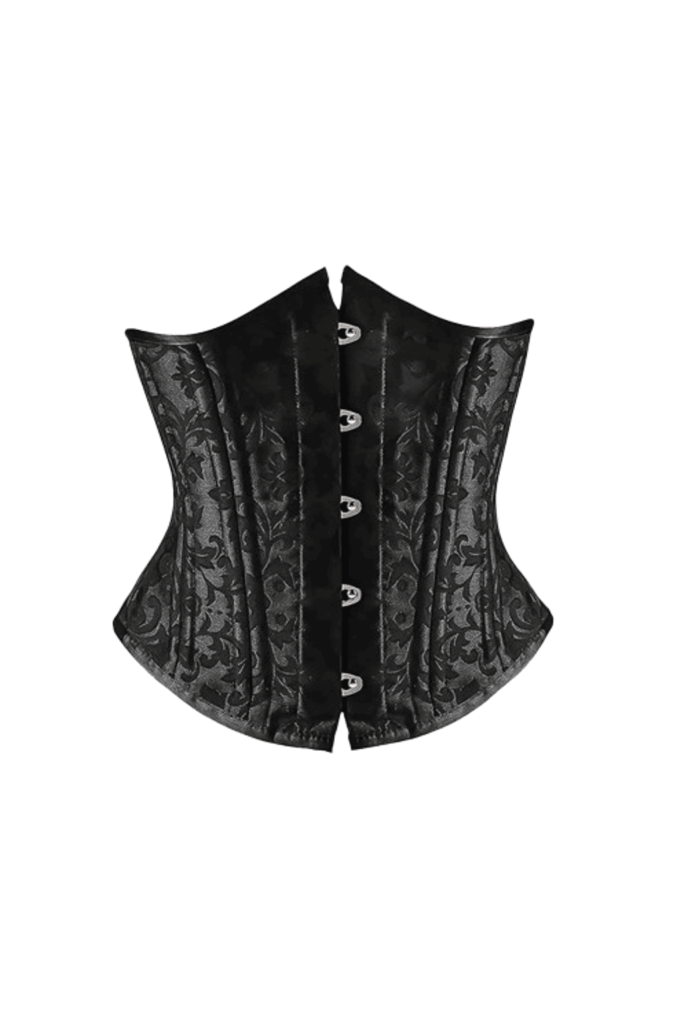 Overbust Black Steel Boned Velvet Corset - Women Corset