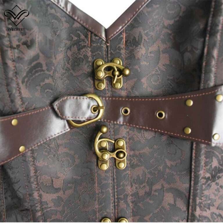 Jacquard overbust punk corset top - Women Corset